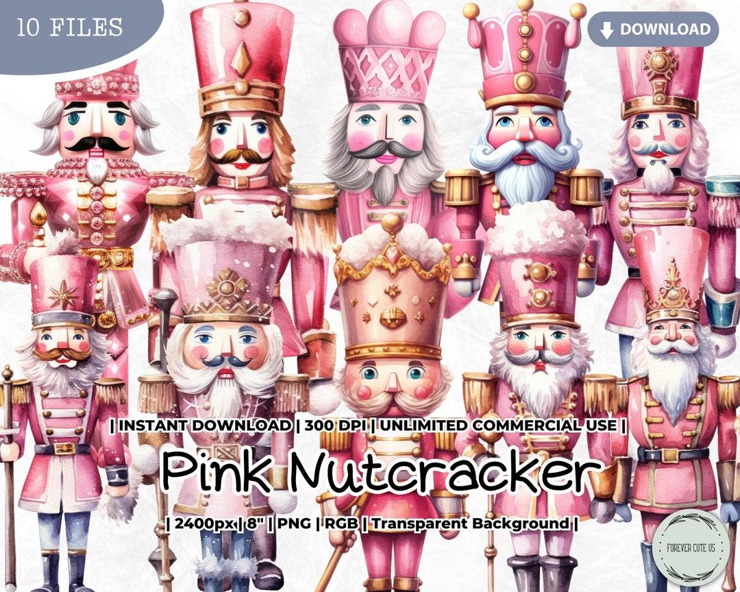 Pink Christmas Nutcracker Clipart, Pink Winter, Pink Holidays, PNG ...