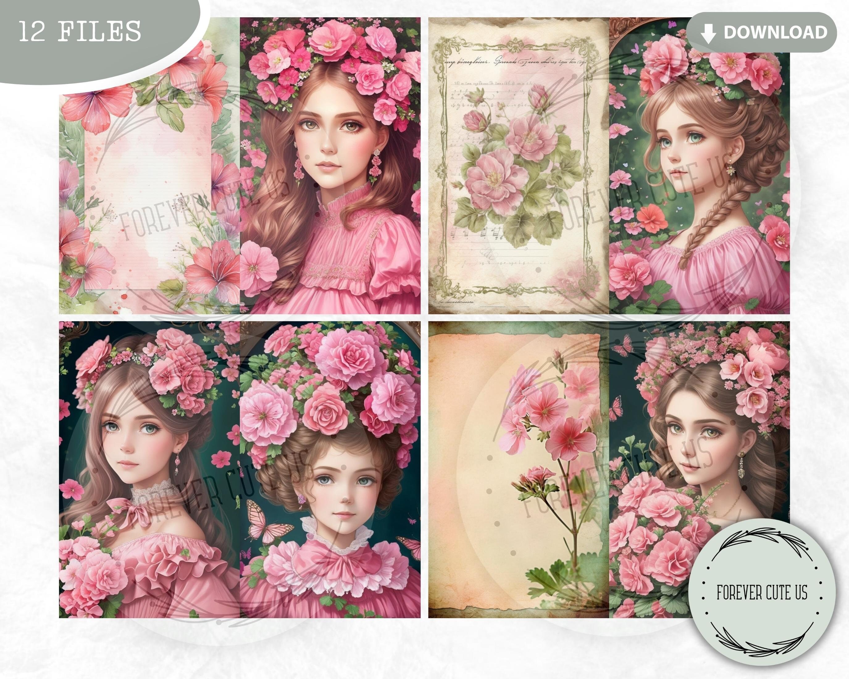 Pink Princess Journal Pages Bundle Junk Journal Shabby Chic - Etsy