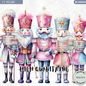 Candy Pastel Christmas Nutcracker Clipart Bundle, Pink Christmas ...