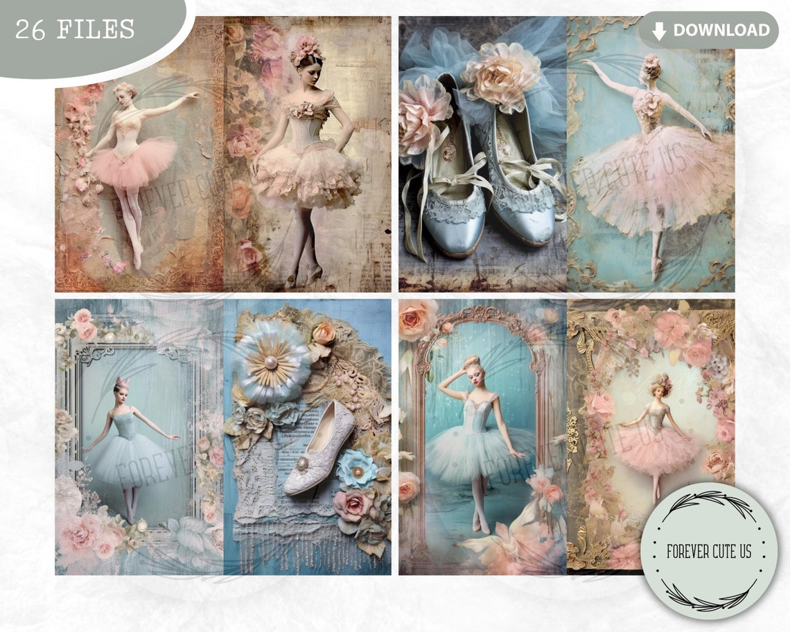 Ballerina Beauty Journal Pages, Ballet, Dance, Swan, Tutu Dress, Rococo ...