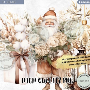 New Boho Christmas Clipart Set, Winter, Holidays, Cozy, Cottagecore ...