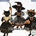 Spooky Halloween Black Cat Clipart Set, Witch, Pumpkin, Fall, Autumn ...