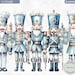 Light Blue Nutcracker Clipart Set, Blue Christmas, Soldier, Pastel ...