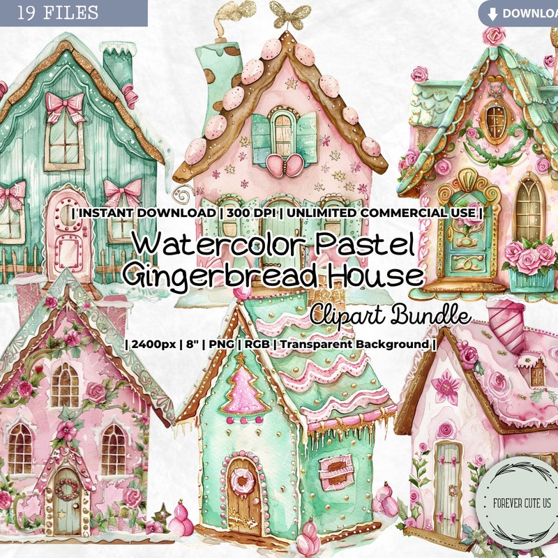 Pastel Gingerbread House - Etsy