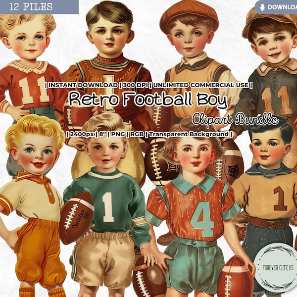 Football Clipart - Etsy