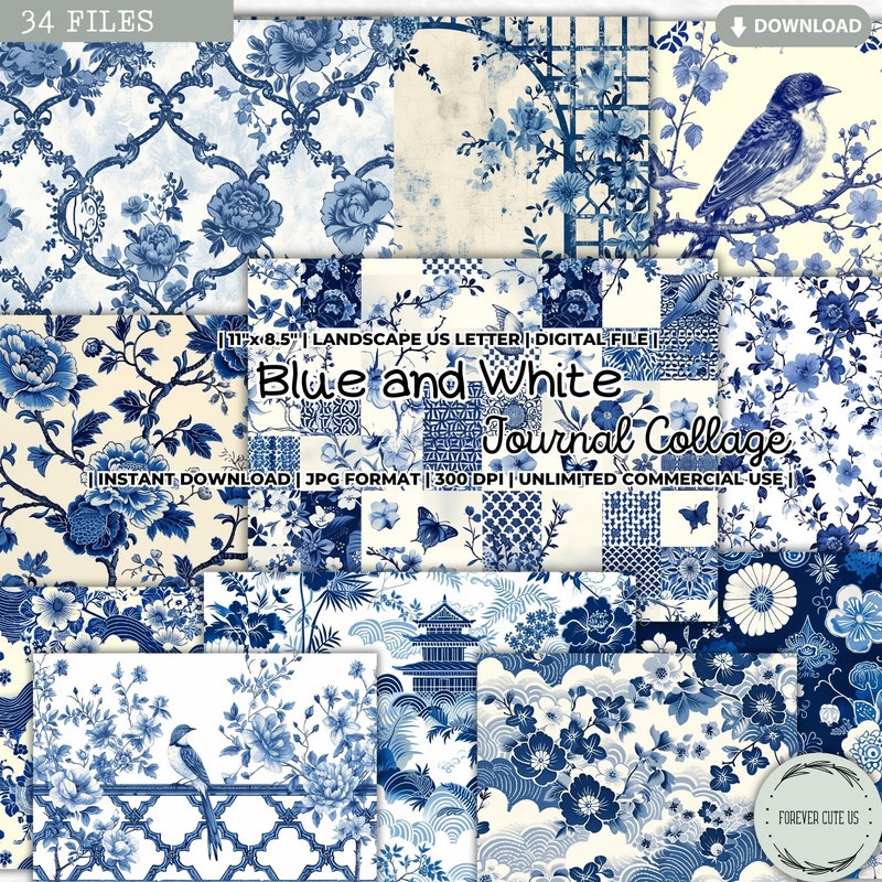 Blue Willow Paper - Etsy