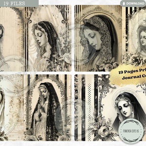 Mary's Simple Miracle Journal Collage Sheet, Mother Mary, Virgin Mary ...