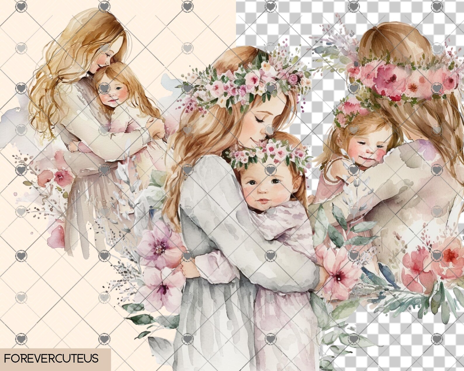Mother's Day Clipart Mom Life Png Mom and Daughter Clipart Daughter PNG ...