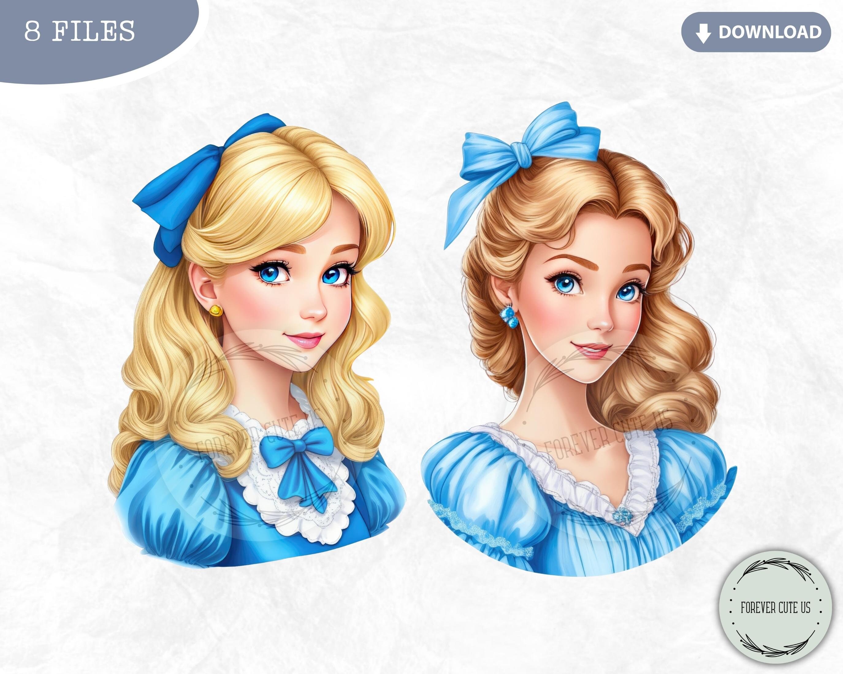 Blue Princess Clipart Fairytale Story Book Princess Dreamy - Etsy