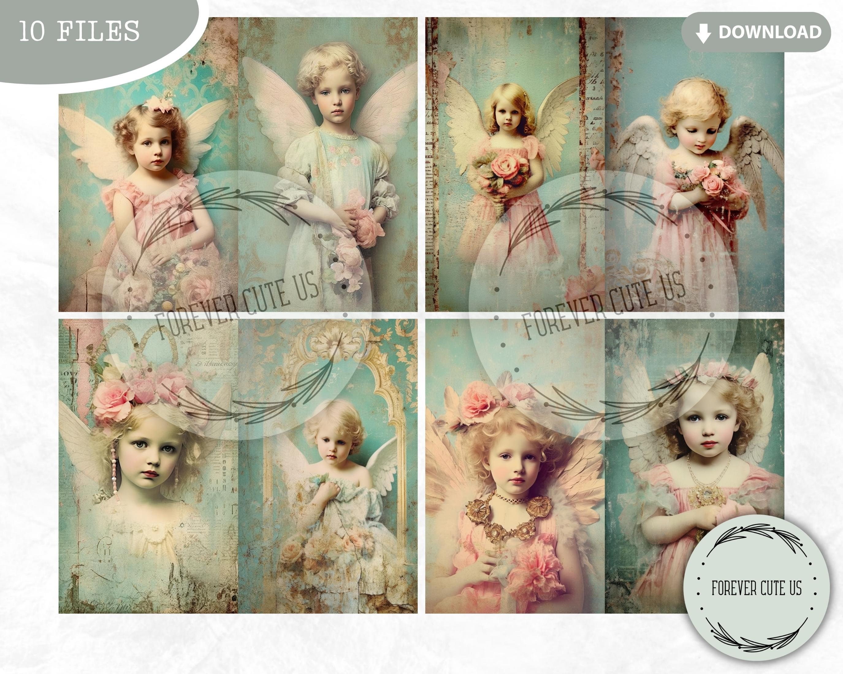 Blessed Angel Junk Journal Collage Sheet Heaven Catholic - Etsy