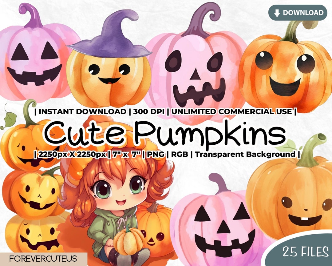 Cute Pumpkins Clipart, Halloween Pumpkins Png, Pink Pumpkin Clip Art ...