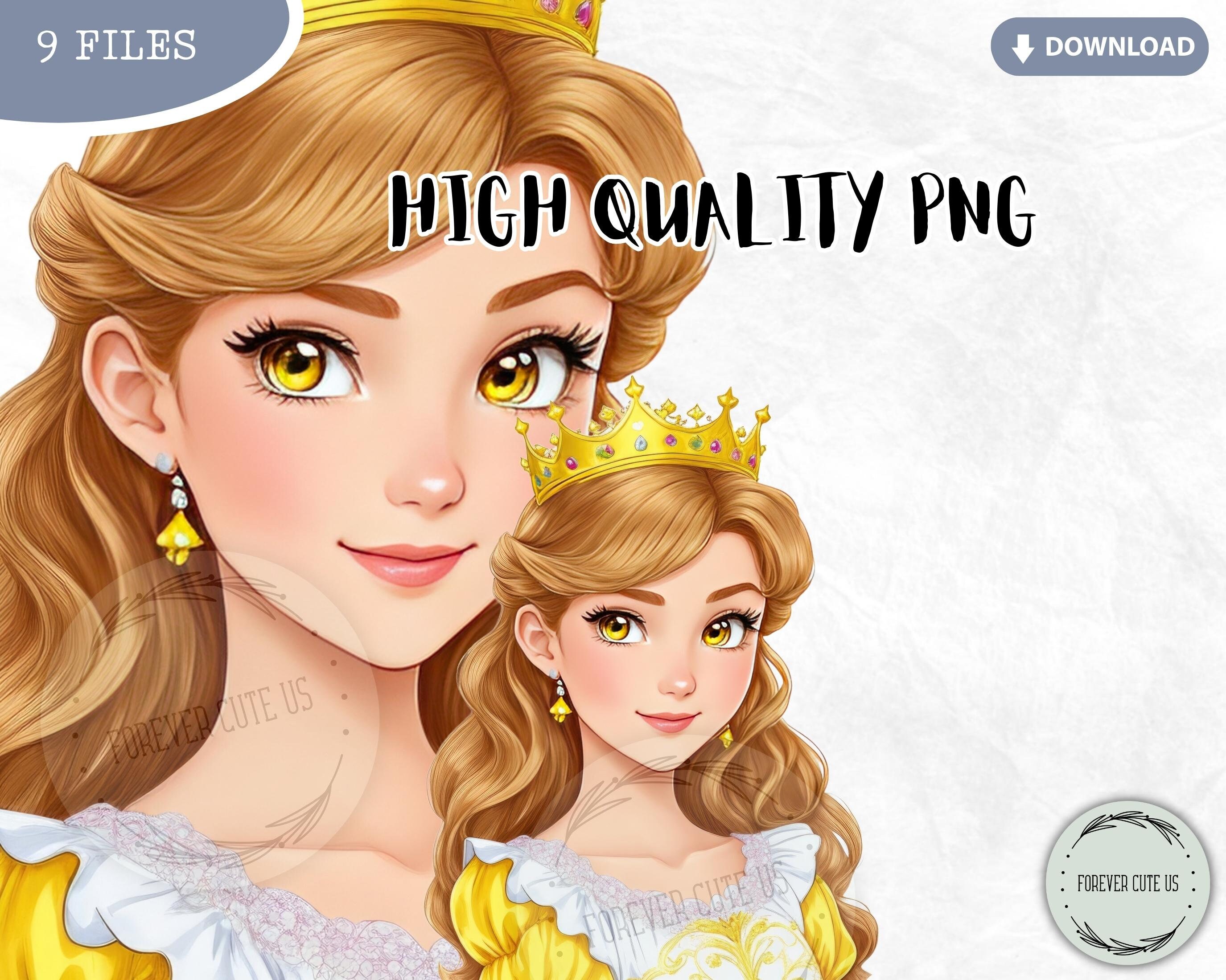 Yellow Princess Clipart Fairytale Story Book Princess - Etsy