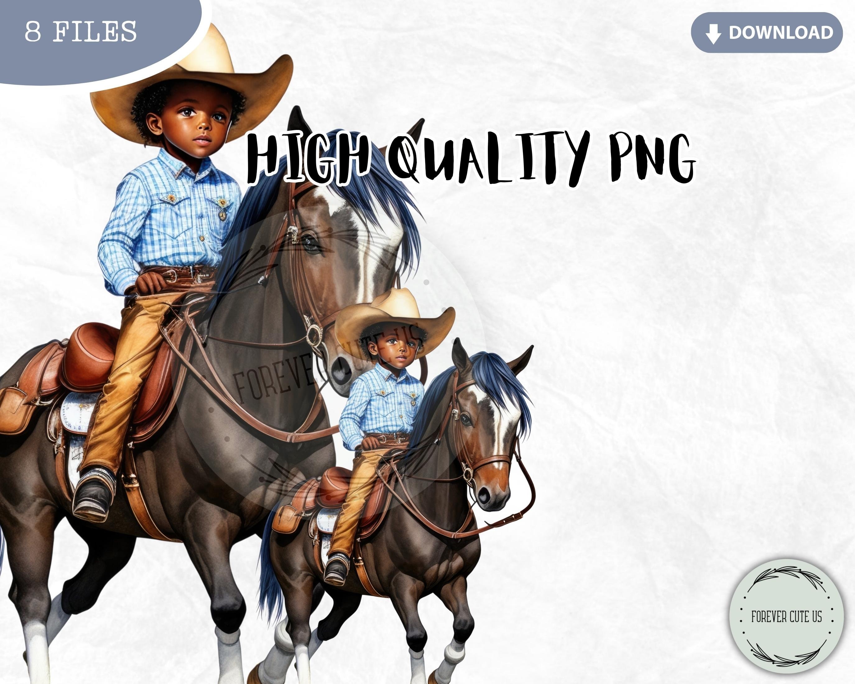Western Lil Cowboy Clipart Bundle, Baby Cowboy Clipart, Watercolor ...