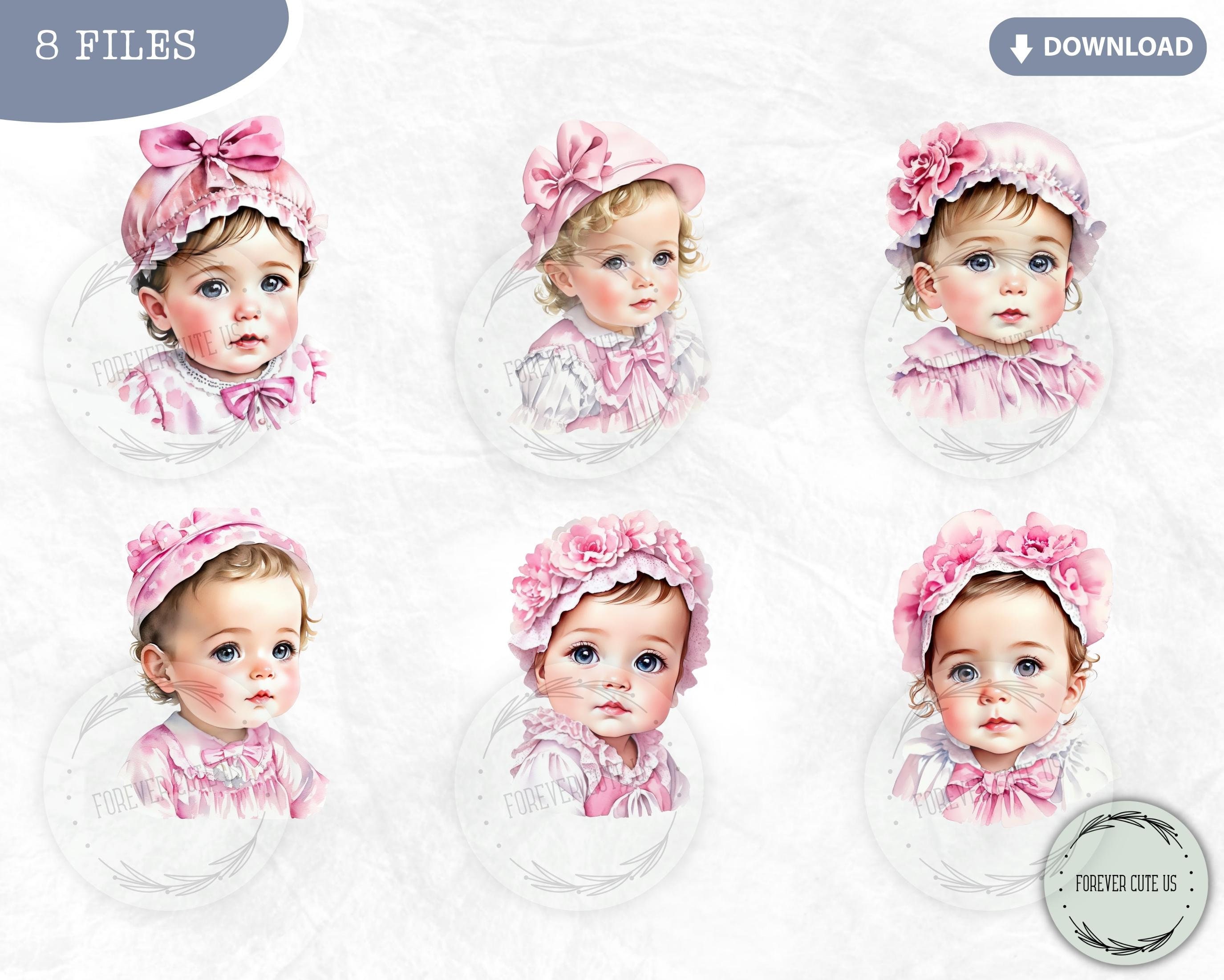 Vintage Baby Girl Clipart Watercolor Baby Shower Nursery PNG - Etsy Vintage Baby Girl Clipart Watercolor Baby Shower Nursery PNG - Etsy