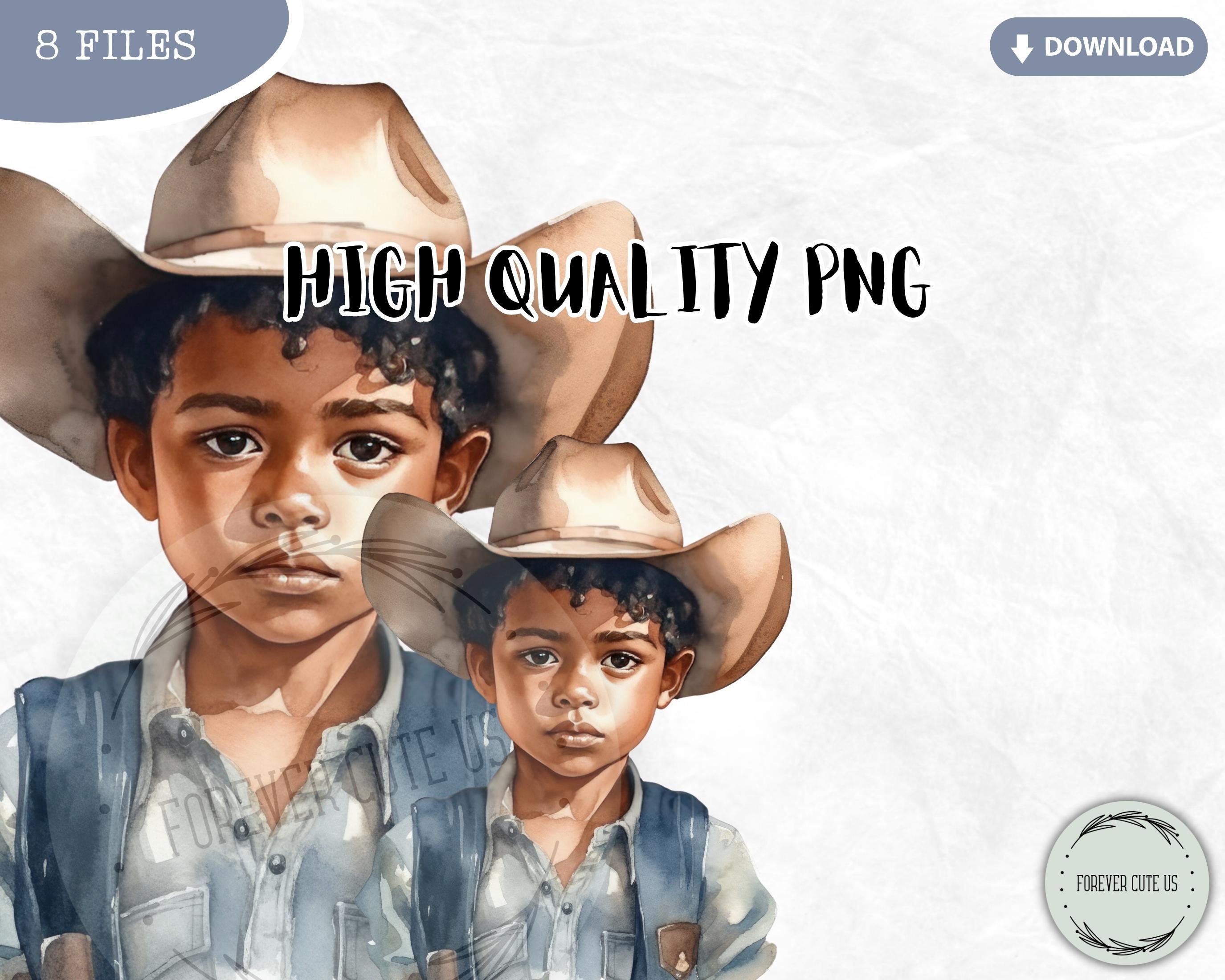 Western Lil Cowboy Clipart Bundle, Baby Cowboy Clipart, Watercolor ...