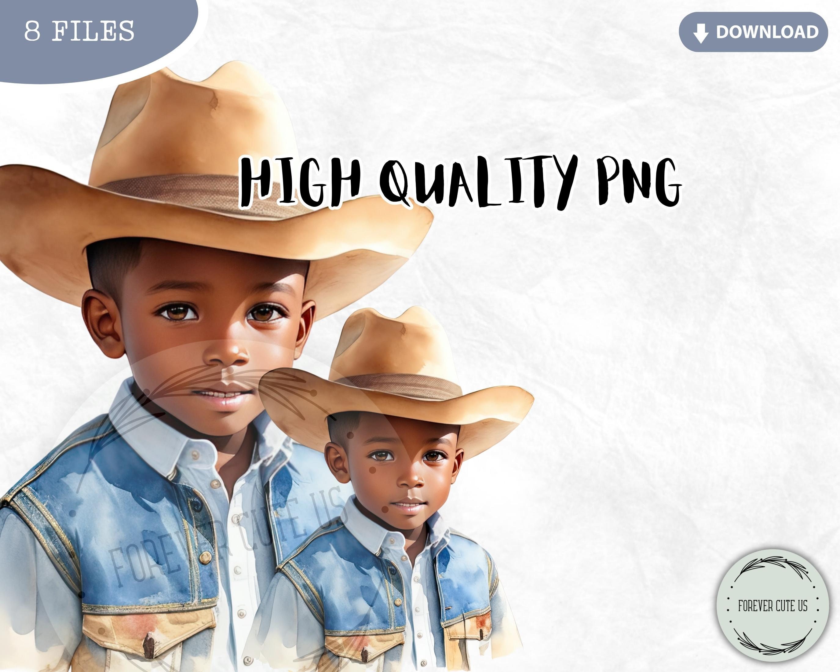 Western Lil Cowboy Clipart Bundle, Baby Cowboy Clipart, Watercolor ...