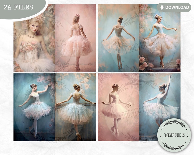 Ballerina Beauty Journal Pages, Ballet, Dance, Swan, Tutu Dress, Rococo ...