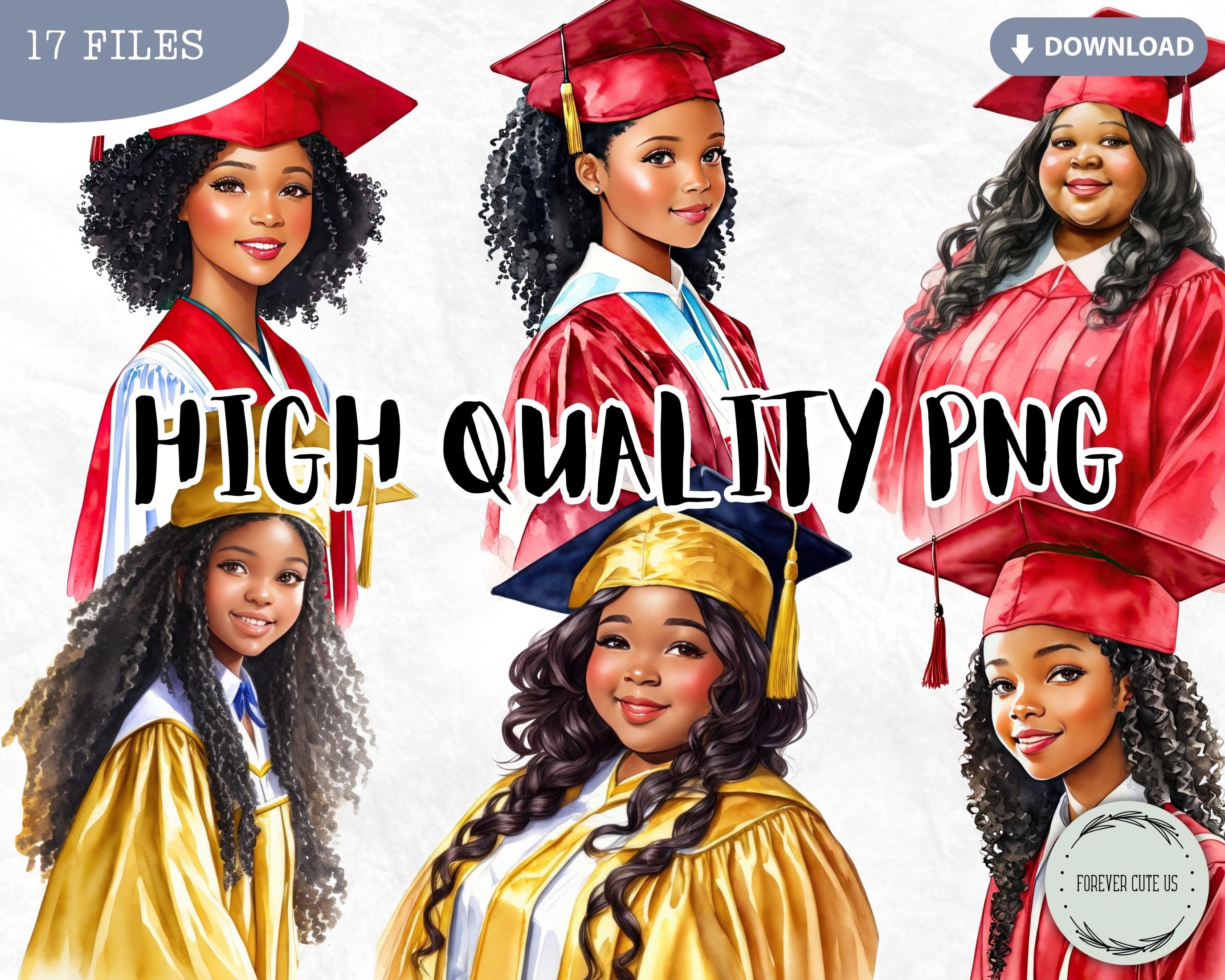 Graduation Girl Clipart Sublimation PNG Graduate Png - Etsy