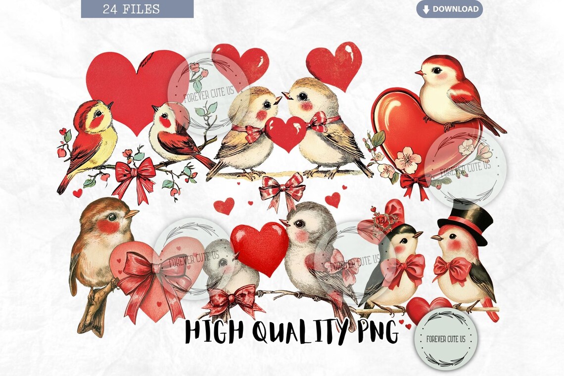 Love Bird Red Heart Clipart, Valentine's Day, Wedding, Anniversary ...