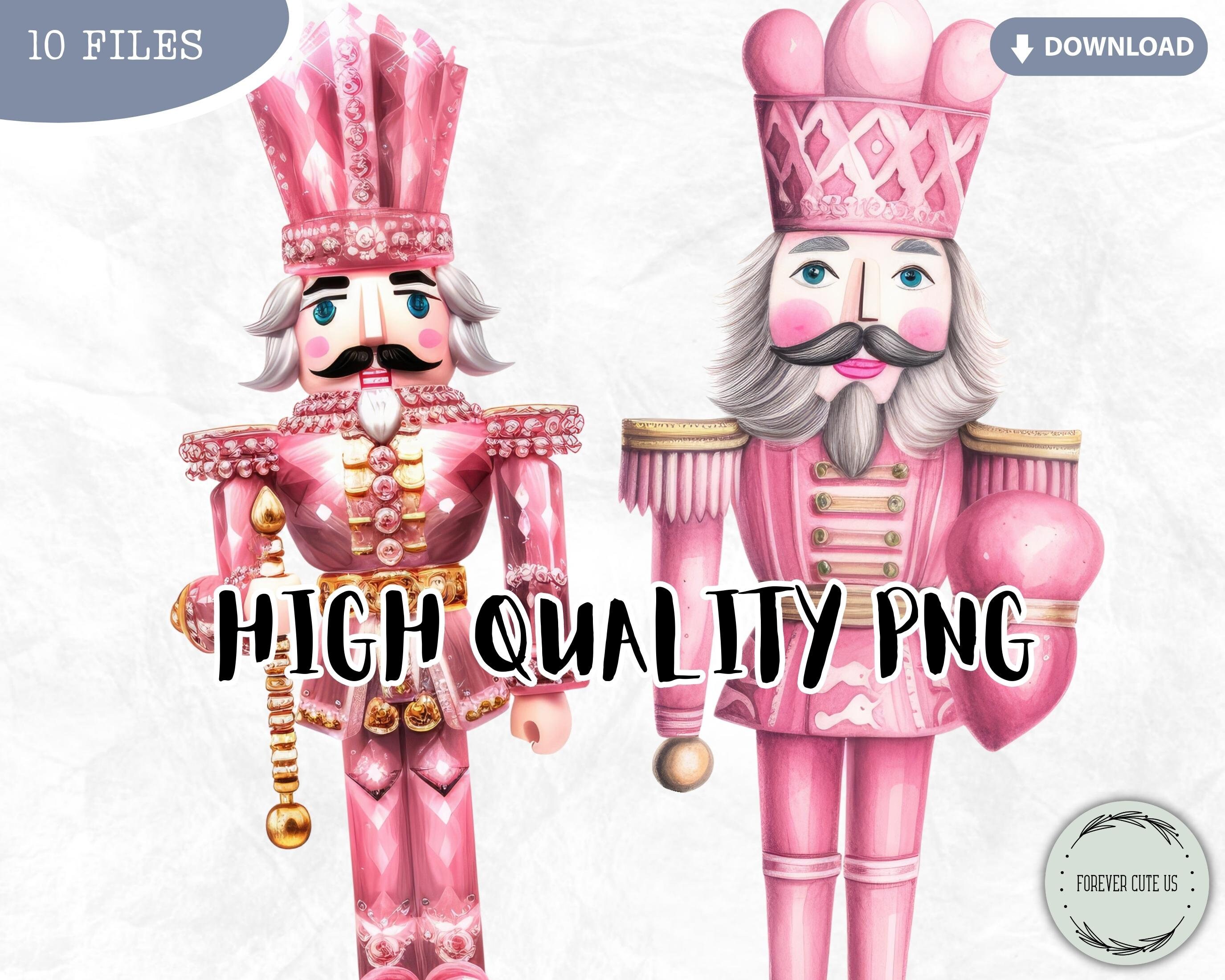 Pink Christmas Nutcracker Clipart Pink Winter Pink Holidays - Etsy