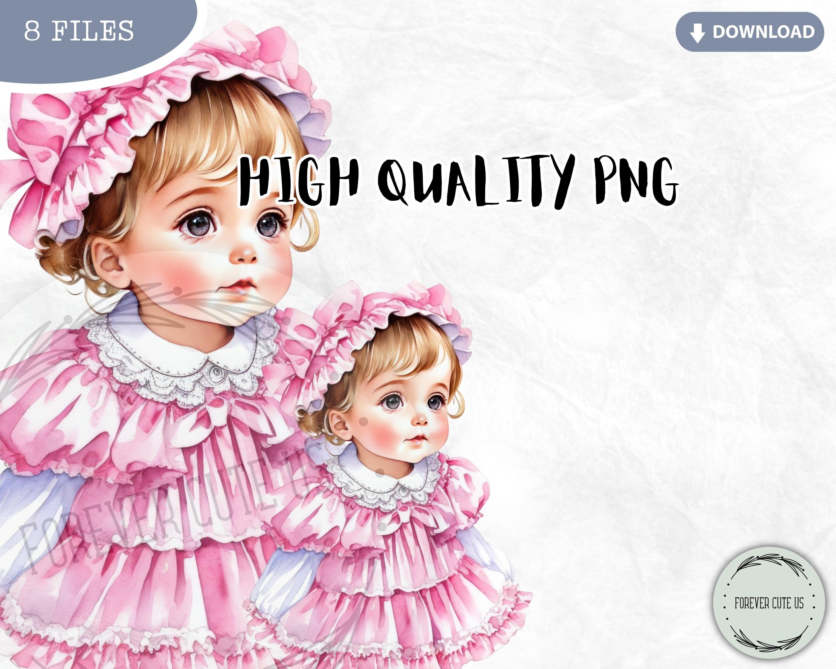 Vintage Baby Girl Clipart Watercolor Baby Shower Nursery PNG - Etsy Vintage Baby Girl Clipart Watercolor Baby Shower Nursery PNG - Etsy