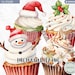 Christmas Cupcake Clipart Bundle, Candyland, Winter, Holidays, Festive ...