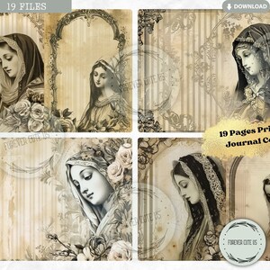 Mary's Simple Miracle Journal Collage Sheet, Mother Mary, Virgin Mary ...