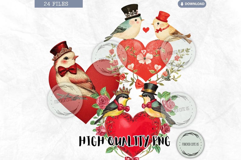 Love Bird Red Heart Clipart, Valentine's Day, Wedding, Anniversary ...