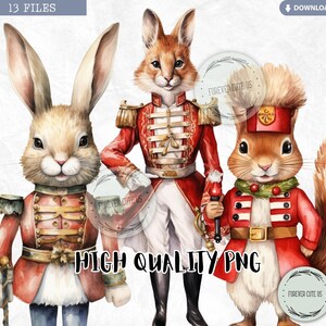 Christmas Animal Nutcracker Clipart Set, Christmas, Winter, Holidays ...