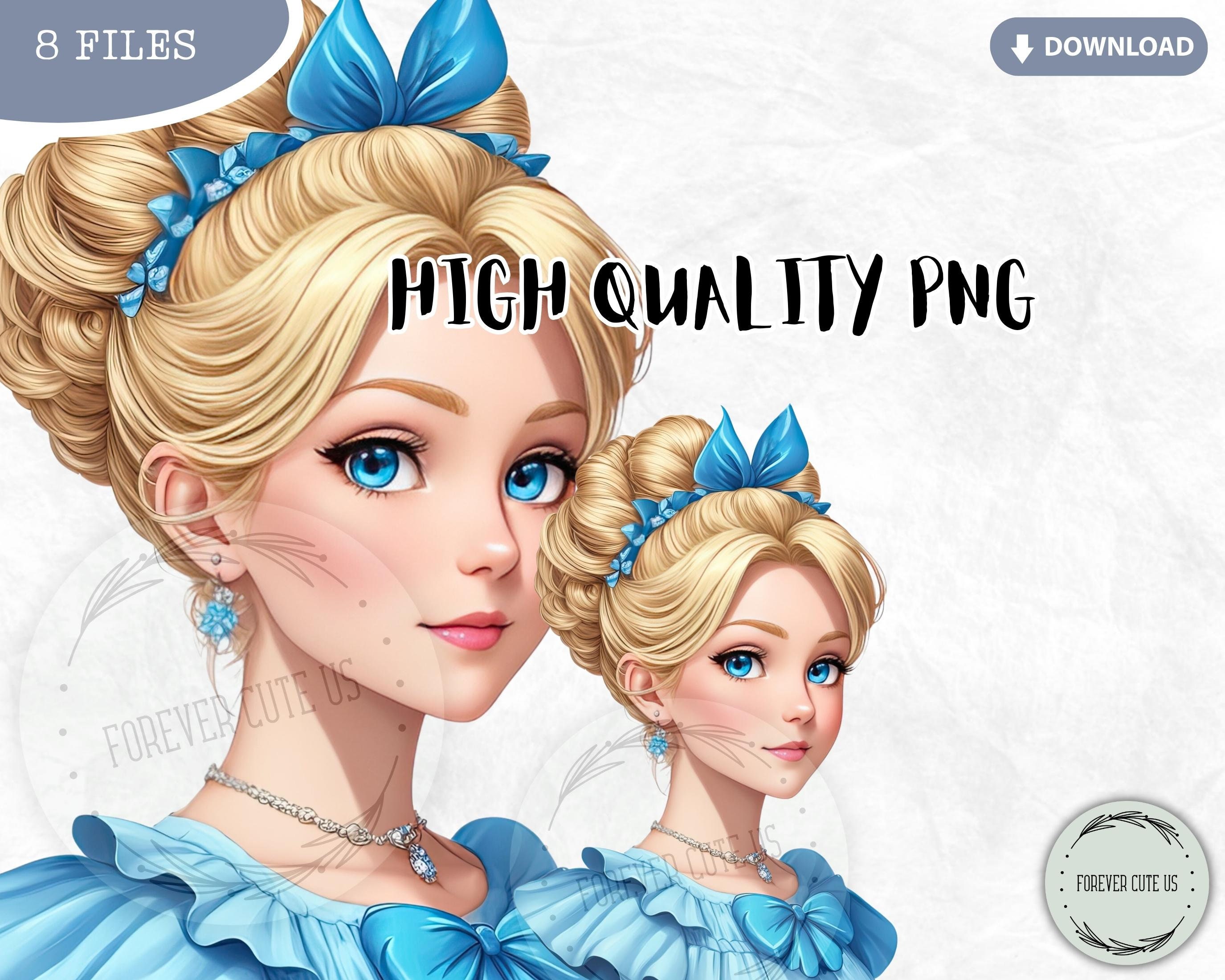 Blue Princess Clipart Fairytale Story Book Princess Dreamy - Etsy