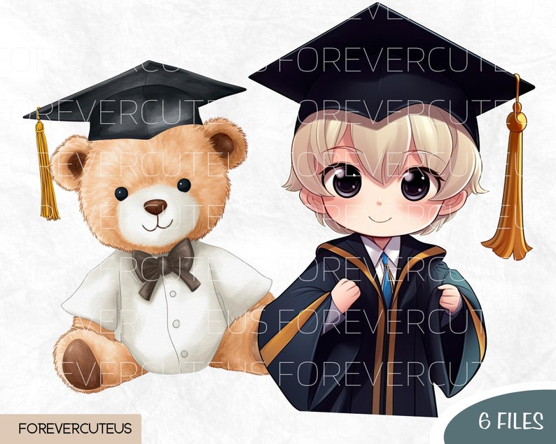 Graduation Boy Clipart Sublimation PNG Graduate Bear Png - Etsy