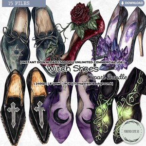 Witch Shoes Clipart, Vintage Halloween, Retro, Pointed Boots, Women ...