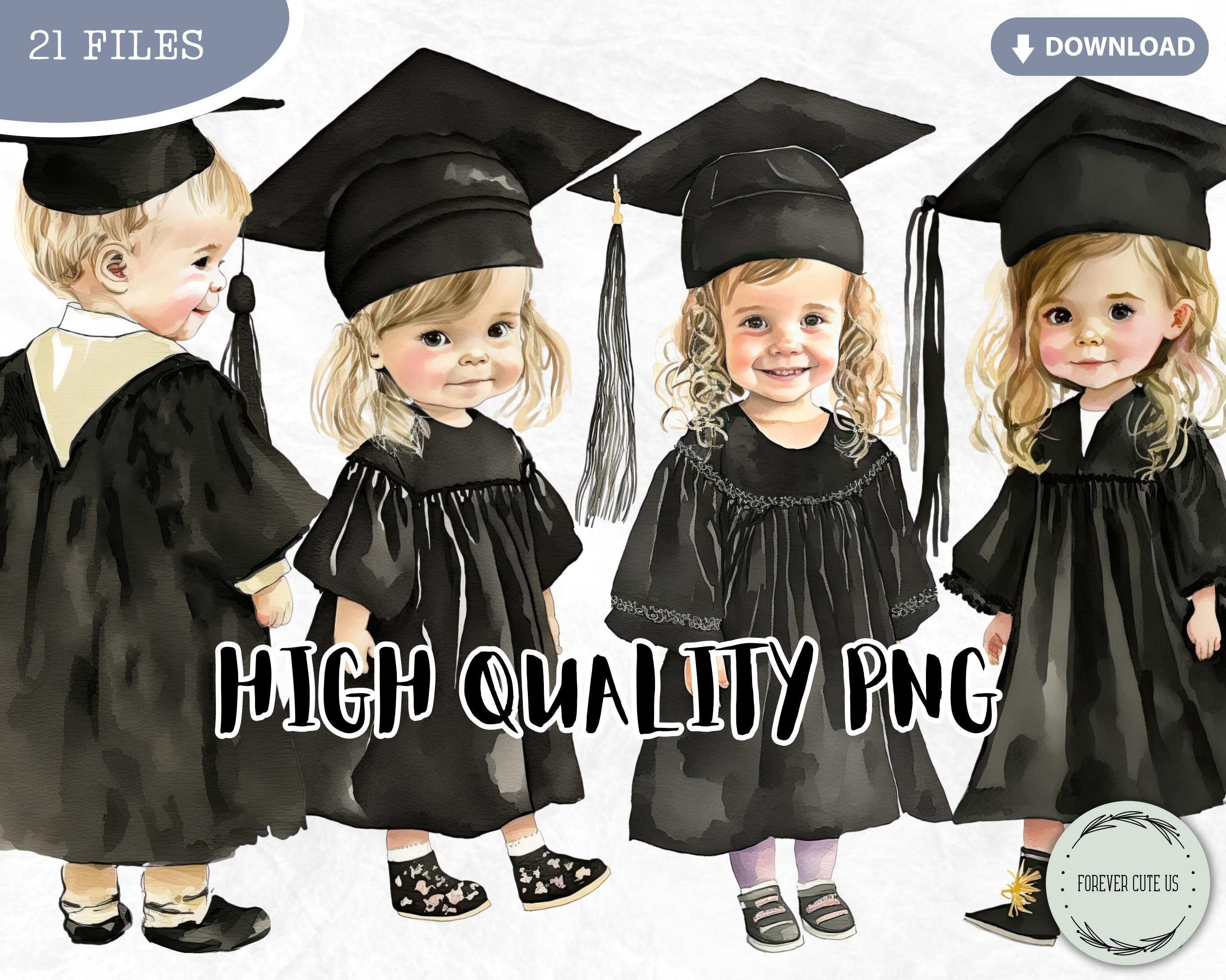 Graduation Kiddos Clipart Sublimation PNG Graduate Class - Etsy