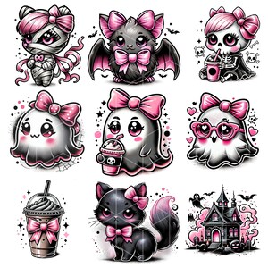 Pink Halloween, Halloween Clipart, Coquette, Png, Cute Halloween ...