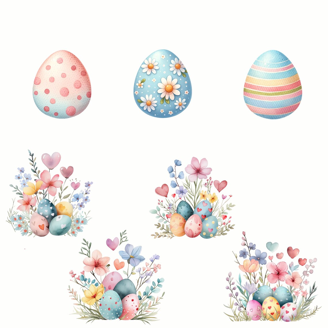 Easter Cupcakes, Easter Clipart, Cute Easter Png, Clipart Bundle, PNG ...