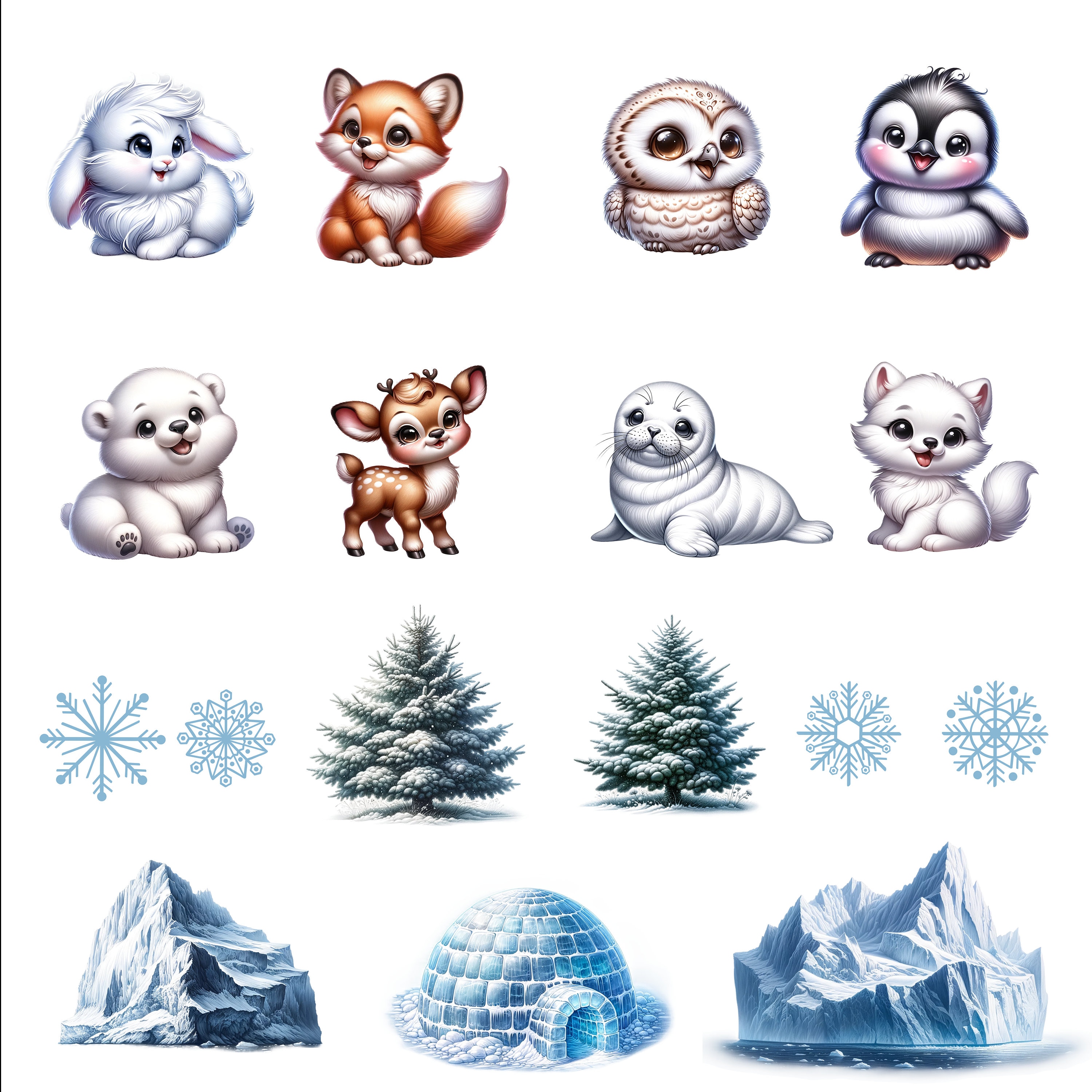 Arctic Buddies, Winter Animals, Winter Animals Clipart, Arctic Animals ...
