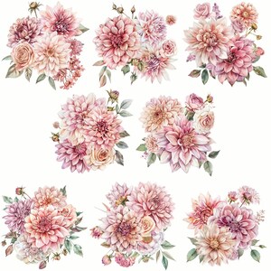 Pink and Blush Florals, Floral Clipart, Floral Png, Wedding Floral ...