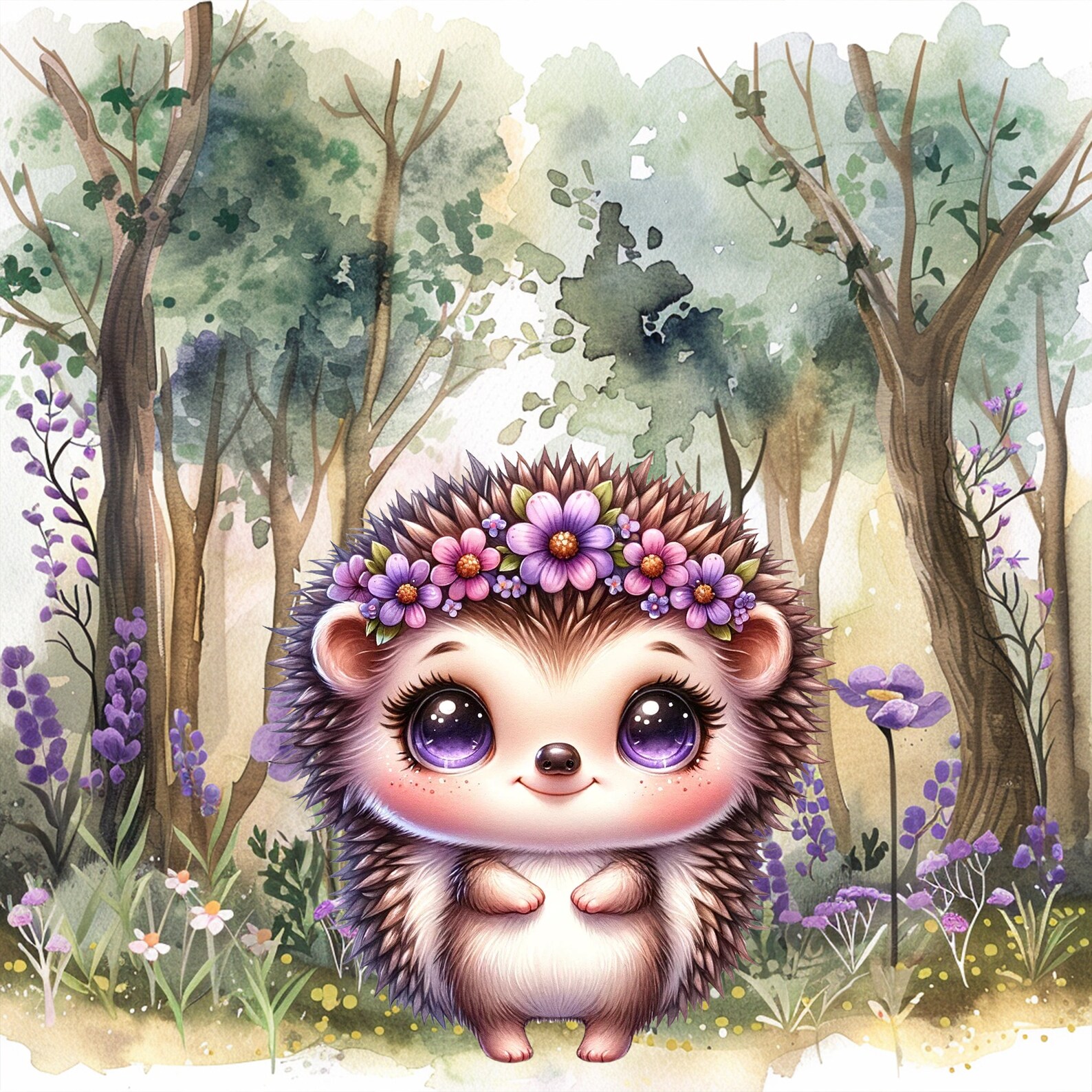 Cutest Hedgehog, Hedgehog Clipart Bundle, Hedgehog Png, Cute Animal ...