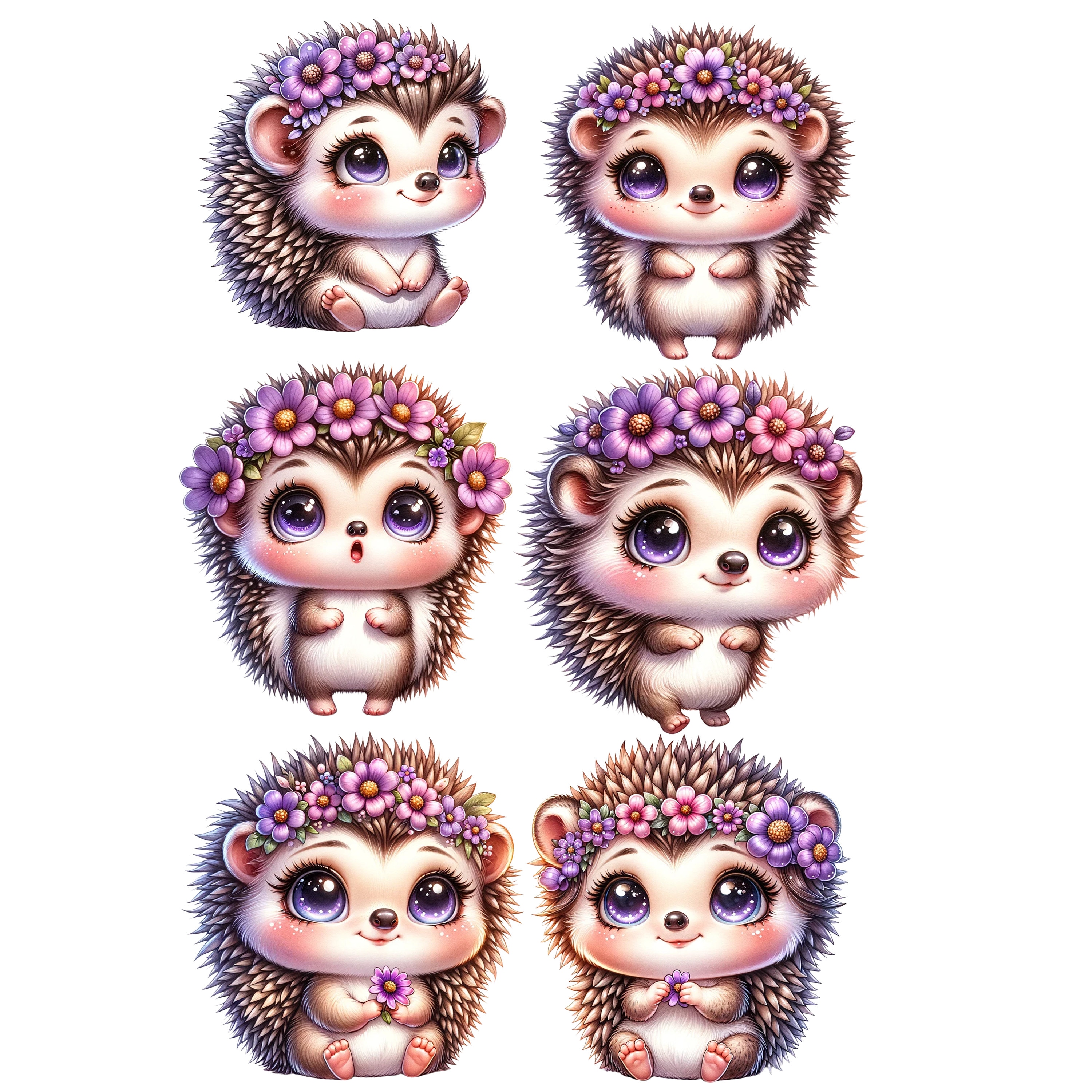 Cutest Hedgehog, Hedgehog Clipart Bundle, Hedgehog Png, Cute Animal ...