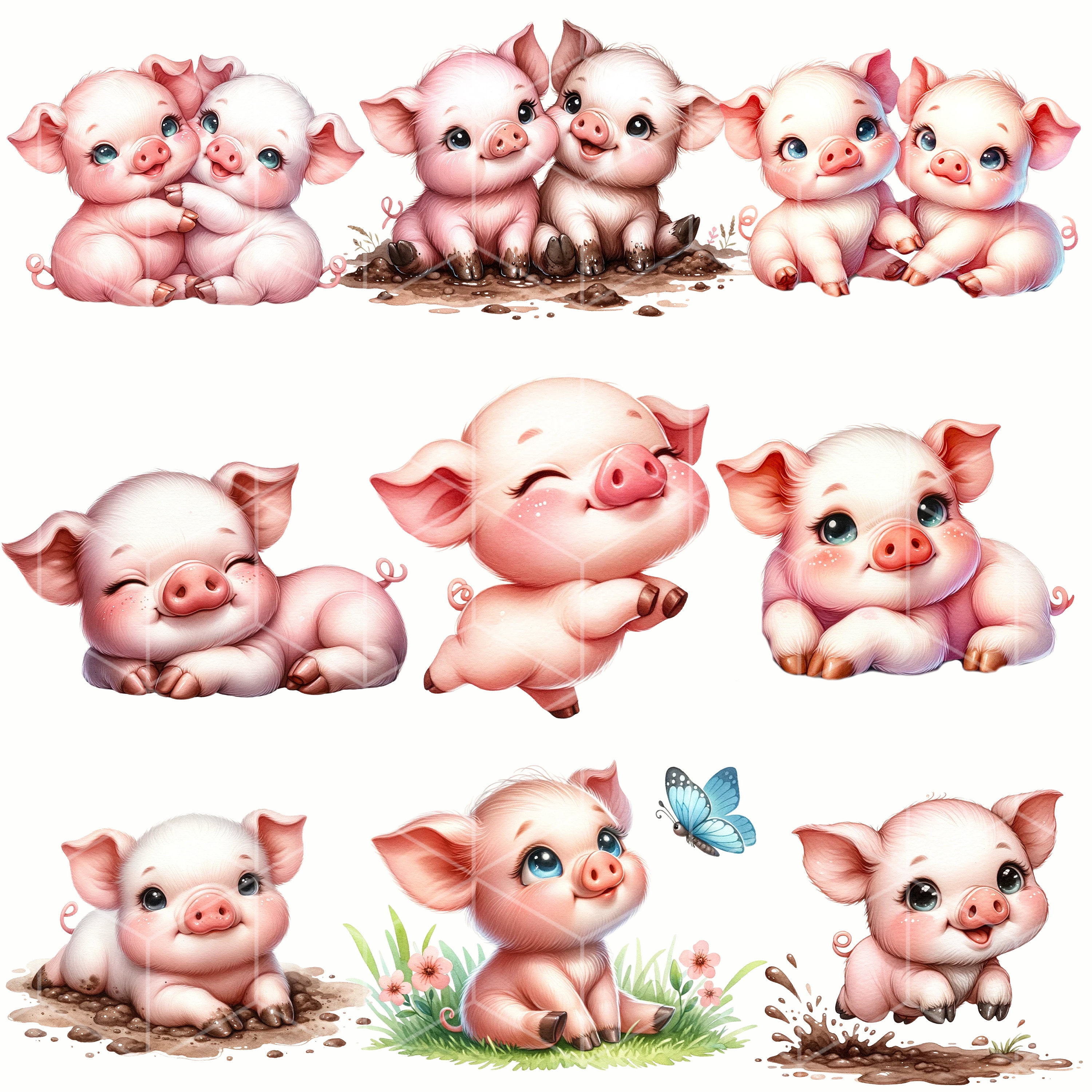 Cute Pig, Pig Clipart, Pig Png, Cute Png, Cute Animals Clipart, Clipart ...