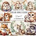 Woodland Animals Reading, Reading Animals Clipart, Png, Nursery ...