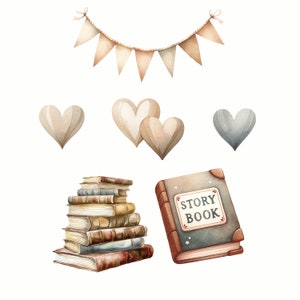 Woodland Animals Reading, Reading Animals Clipart, Png, Nursery ...