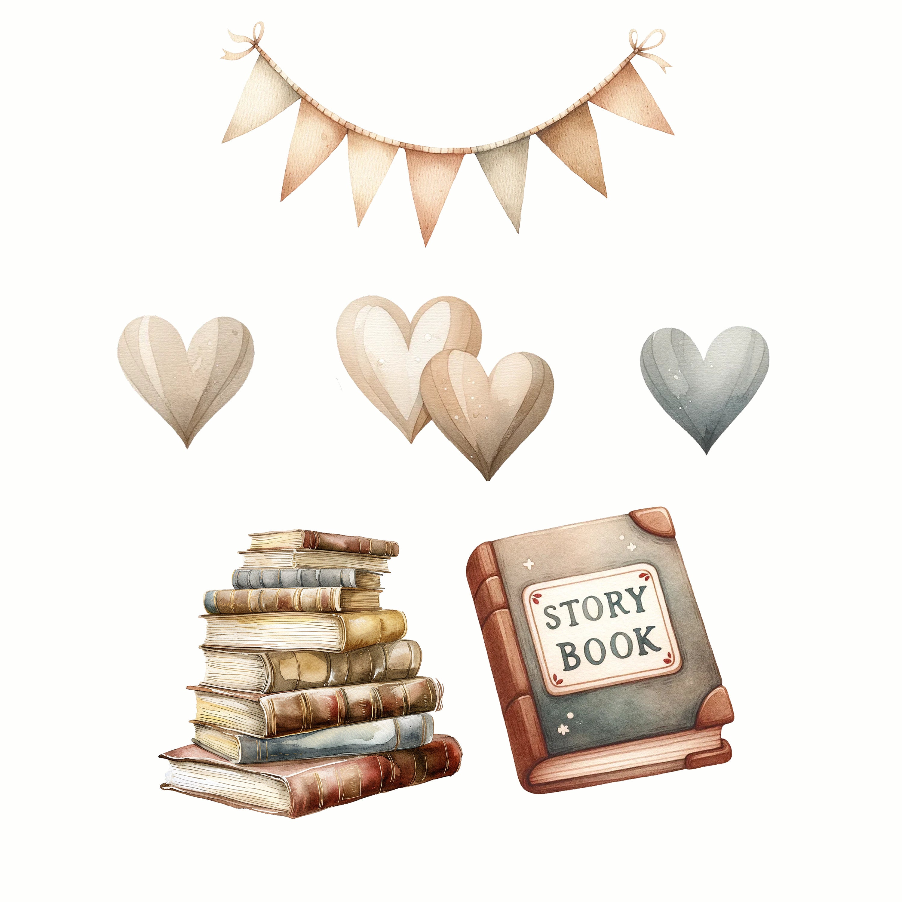 Woodland Animals Reading, Reading Animals Clipart, Png, Nursery ...