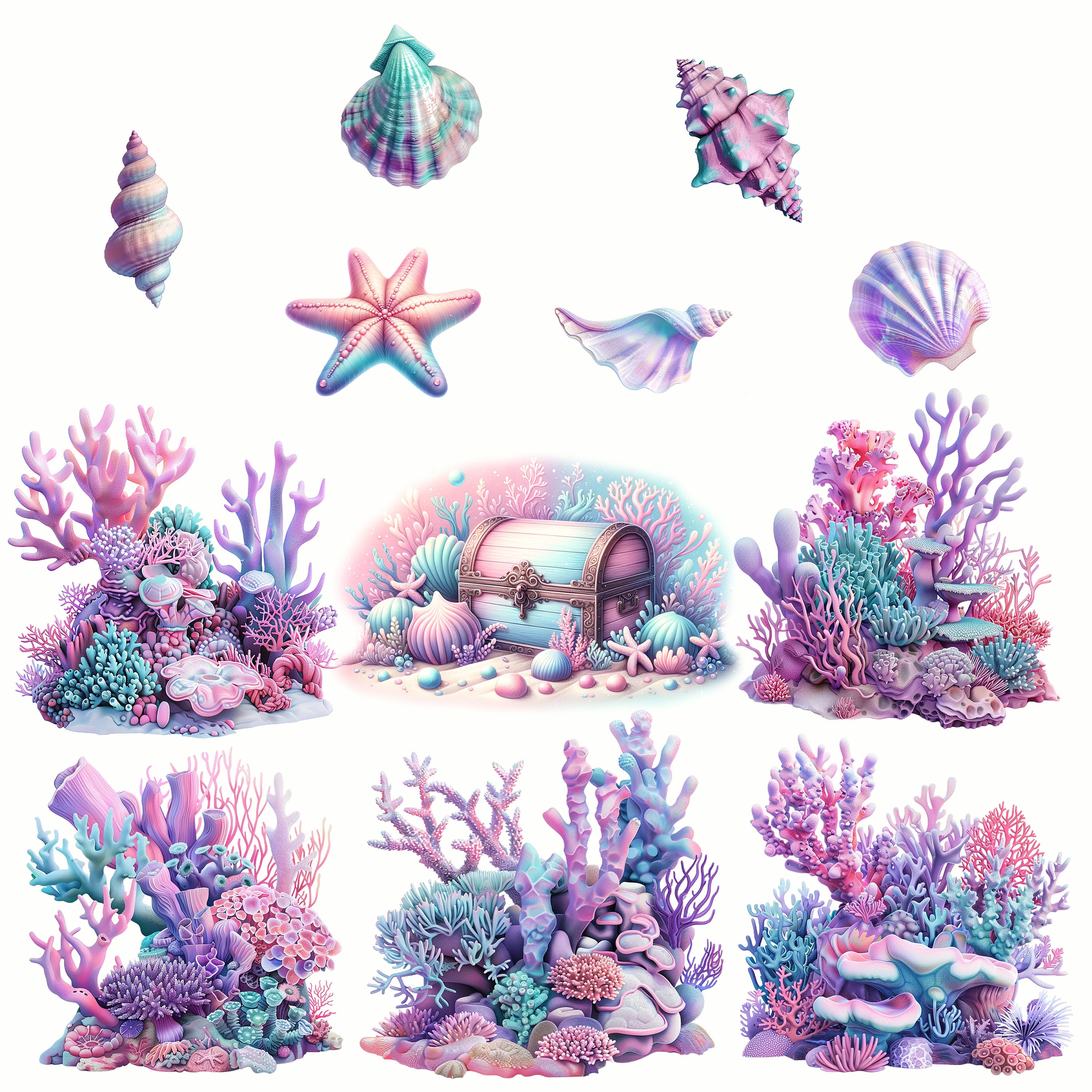 Pastel Mermaids, Mermaid Clipart, Mermaid Png, Watercolor Clipart ...