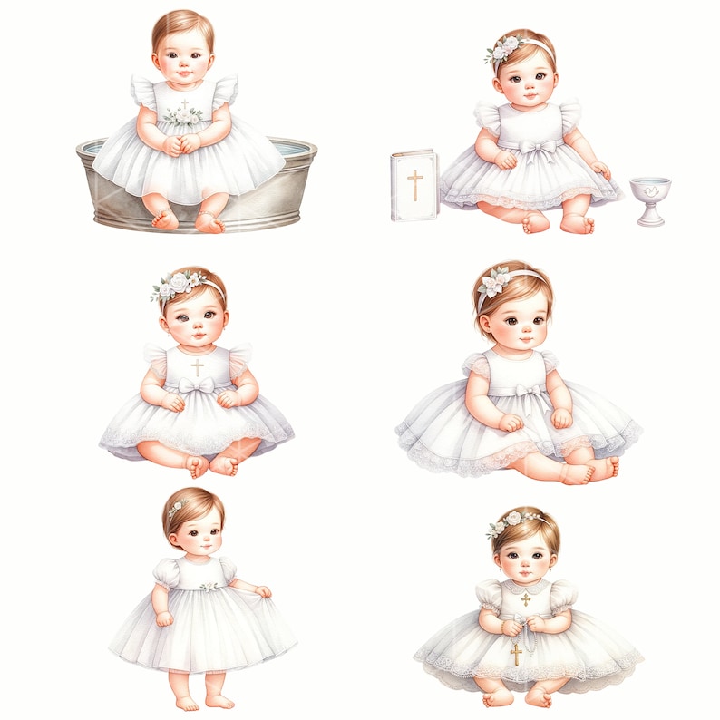 Girl Baptism, Christian, Baptism Clipart, PNG File, Transparent ...