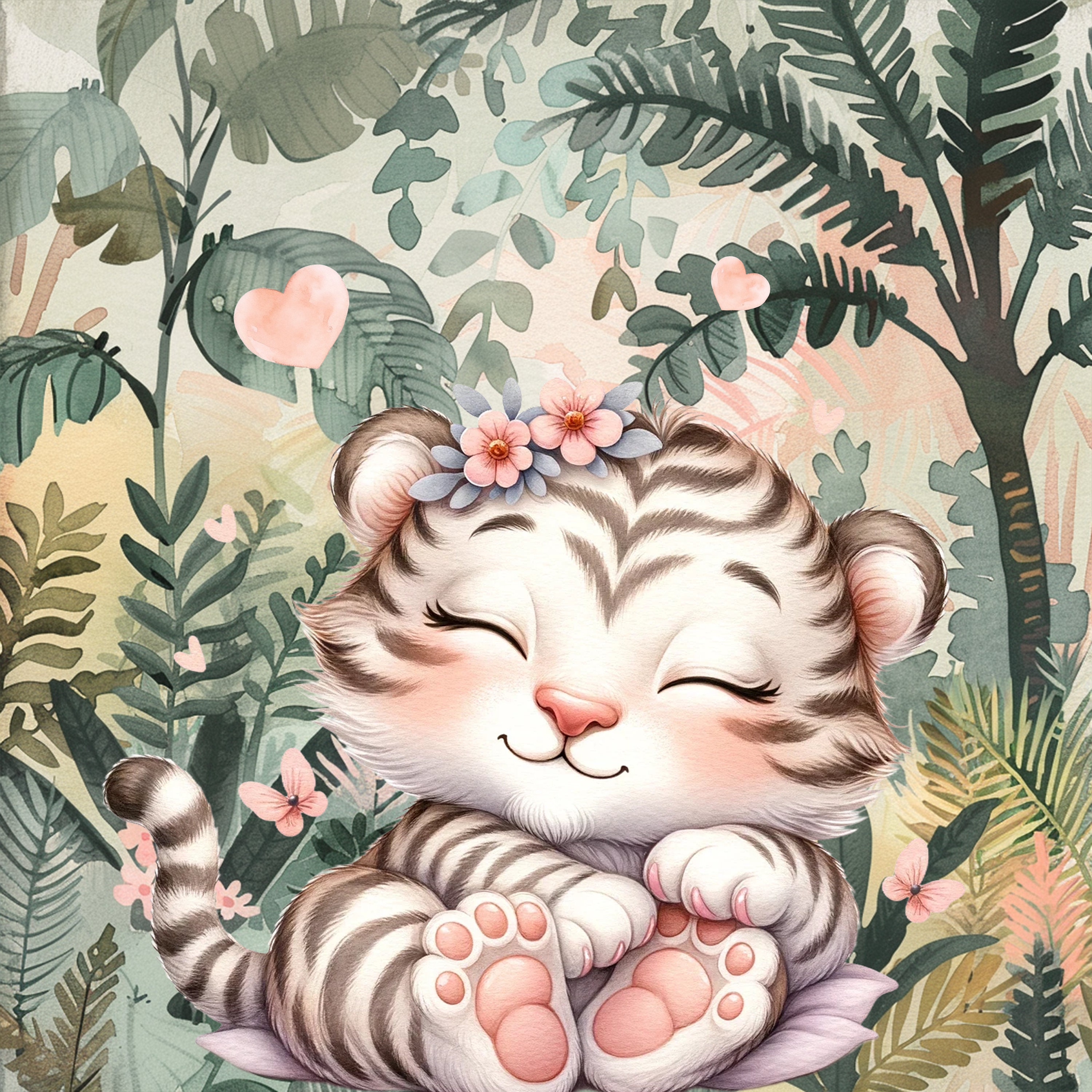 Sweet Tiger, Tiger Clipart, Tiger Png, Tiger Clipart Bundle, Clipart ...