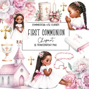 First Communion, Christian, Communion Clipart, African American Girl ...