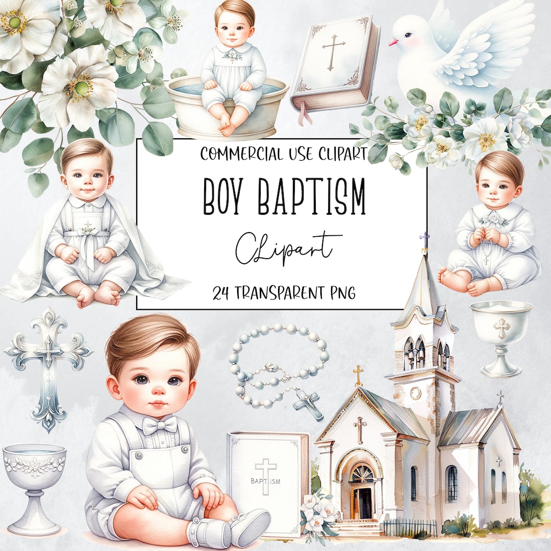 Boy Baptism, Christian, Baptism Clipart, PNG File, Transparent ...