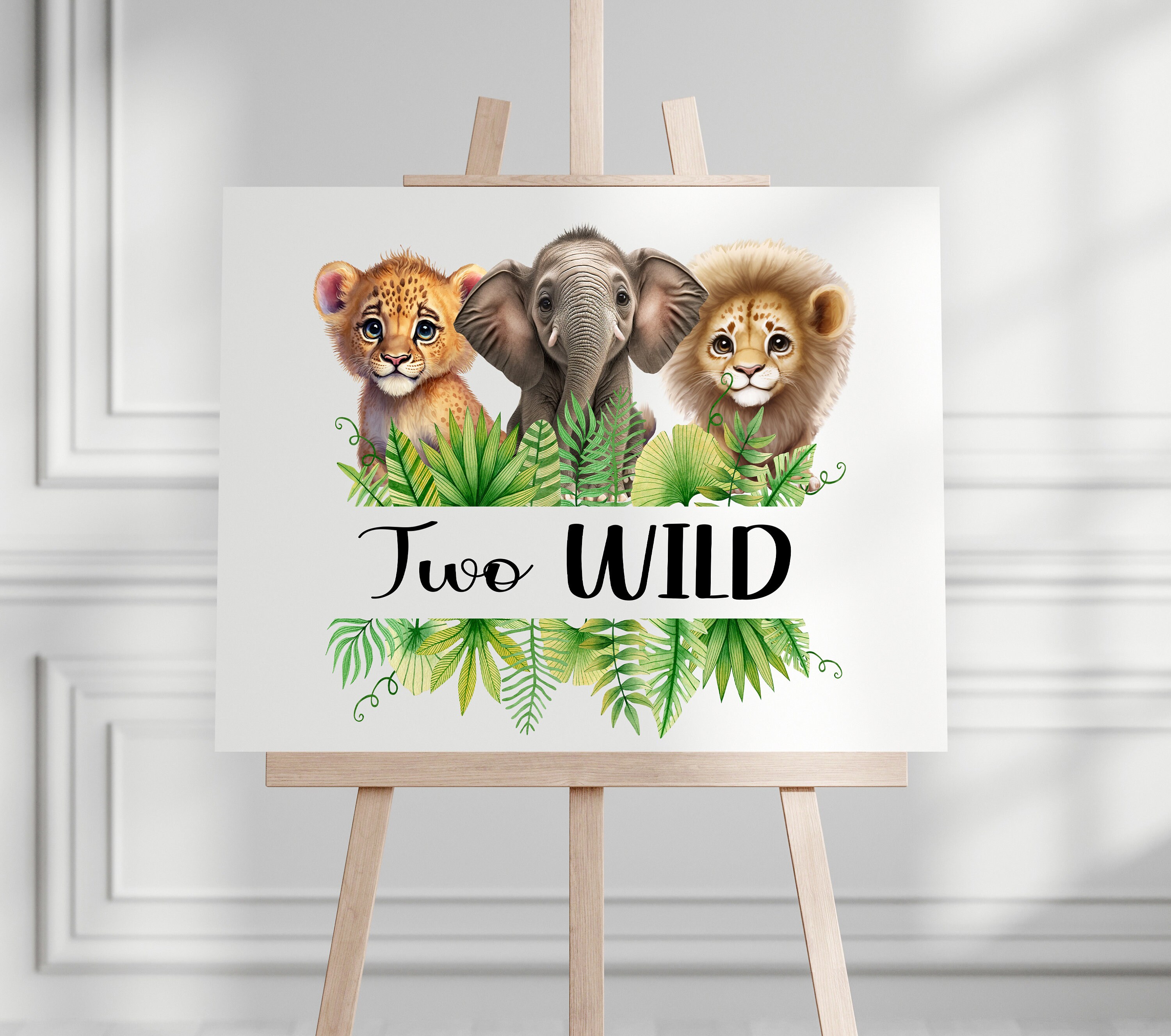 Two Wild Safari Theme Second Birthday Sublimation PNG - Etsy