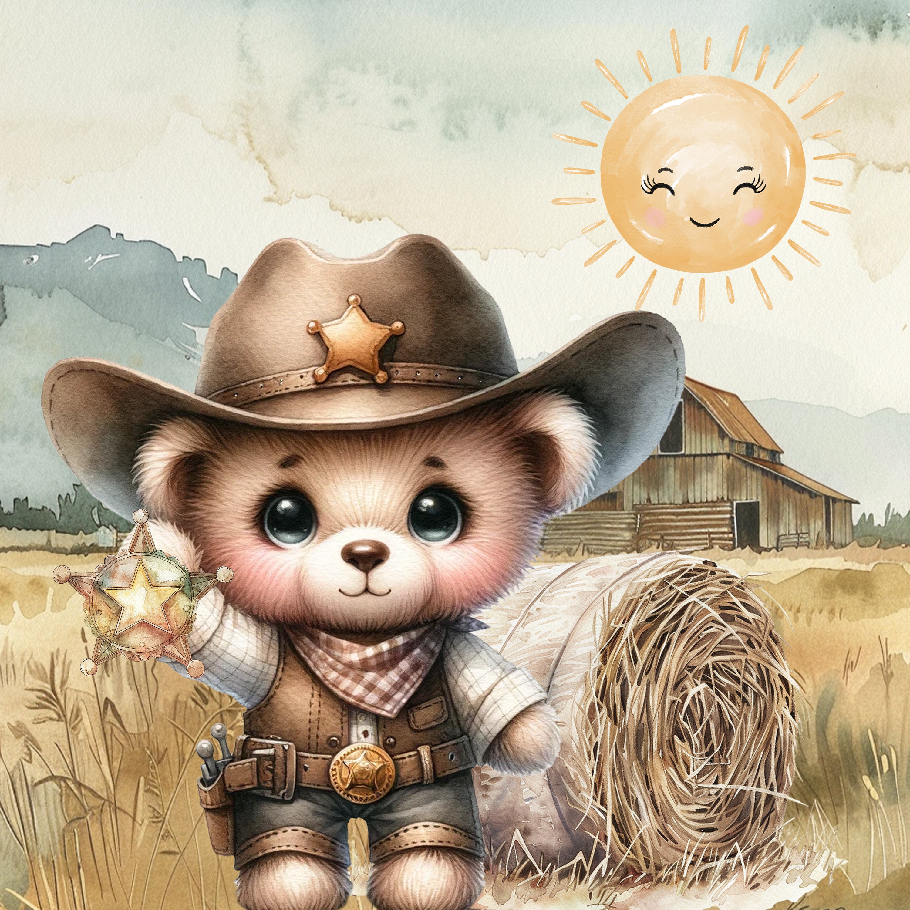 Teddy Bear Cowboy, Cowboy Clipart, Cowboy Png, Baby Clipart, Clipart ...